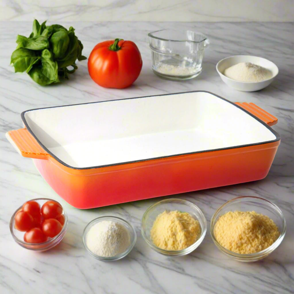 Orange Rectangular Baking Pan – Nardelli Cookware USA